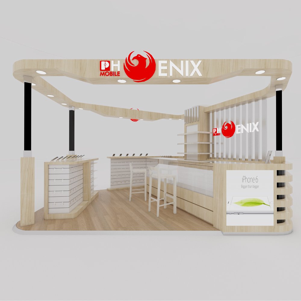 ออกแบบร้านจำหน่ายมือถือ ร้าน phoneix mobile - furstudio-design